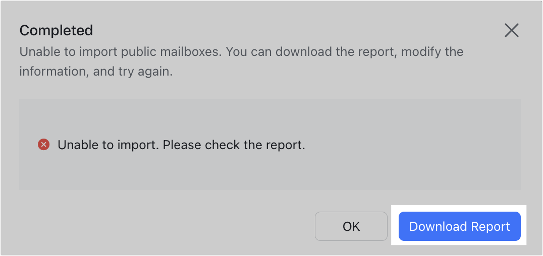 Admin | Batch import or export public mailboxes