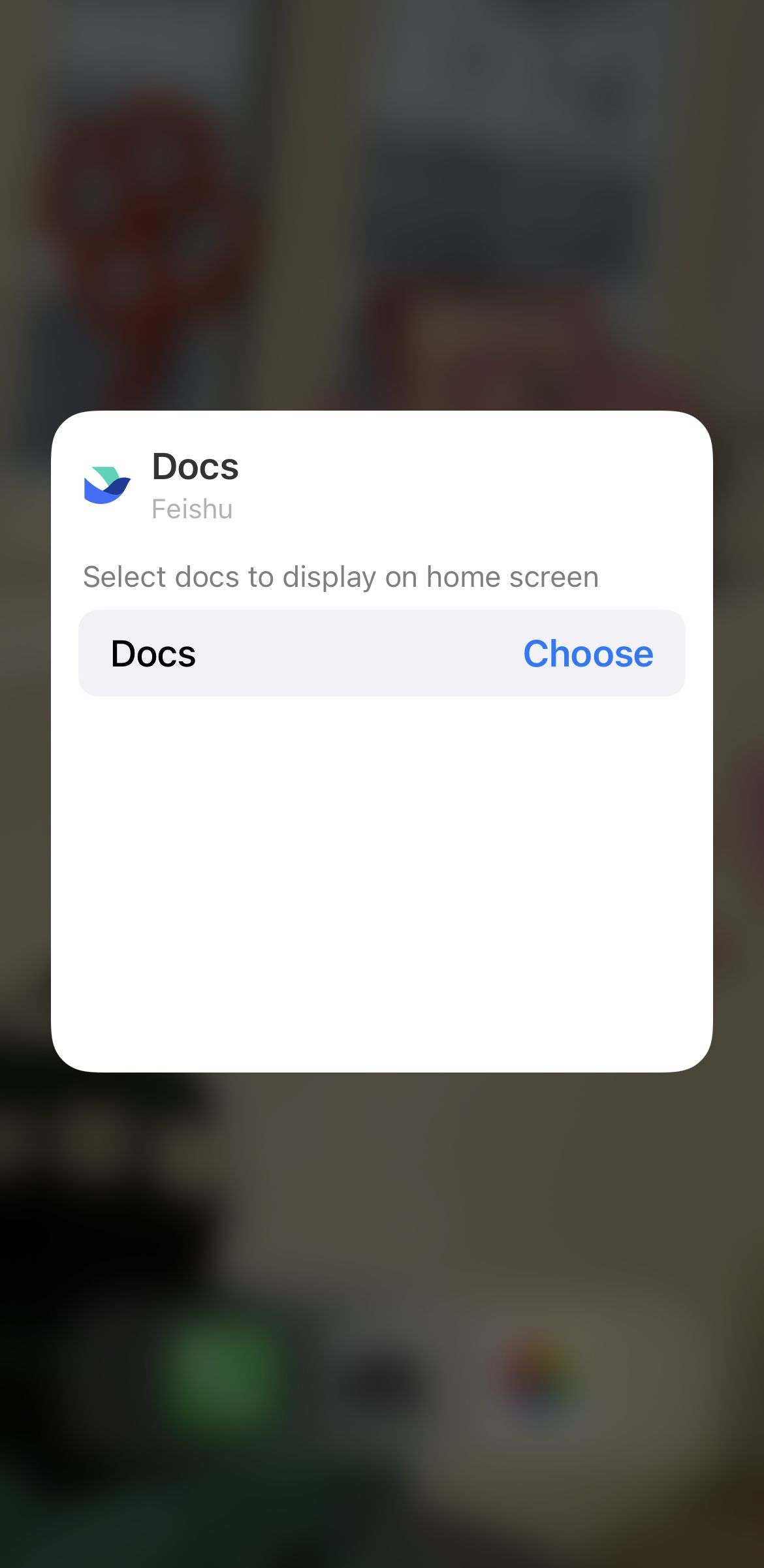 Add Docs widgets to your mobile device