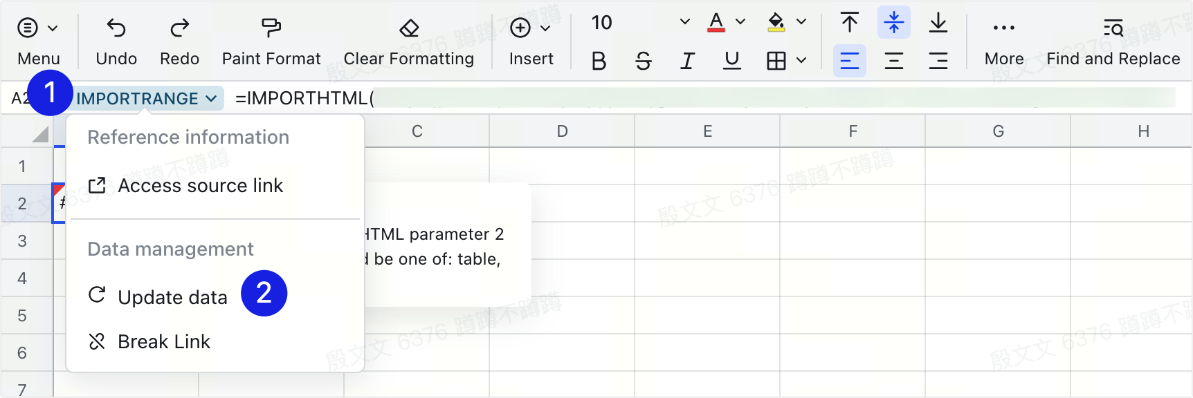 Use IMAGE and IMPORT functions for Sheets