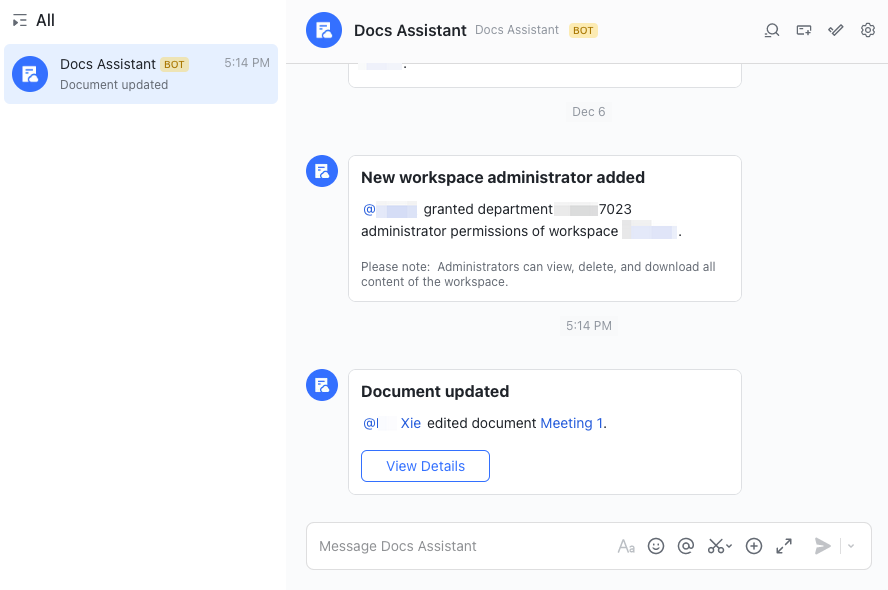 Follow document updates
