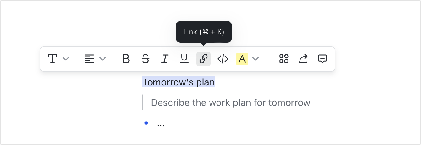 Add hyperlinks in Docs
