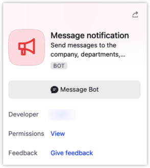 Use the Message Notification bot