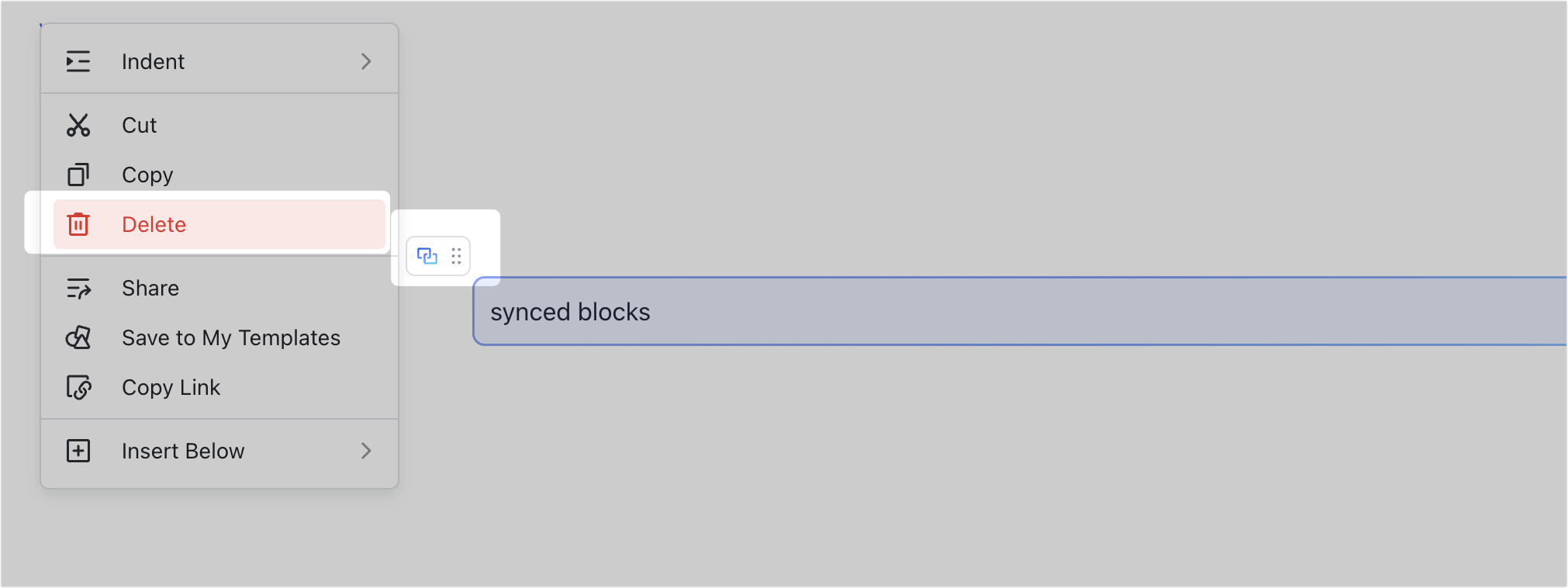 Use synced blocks in Docs