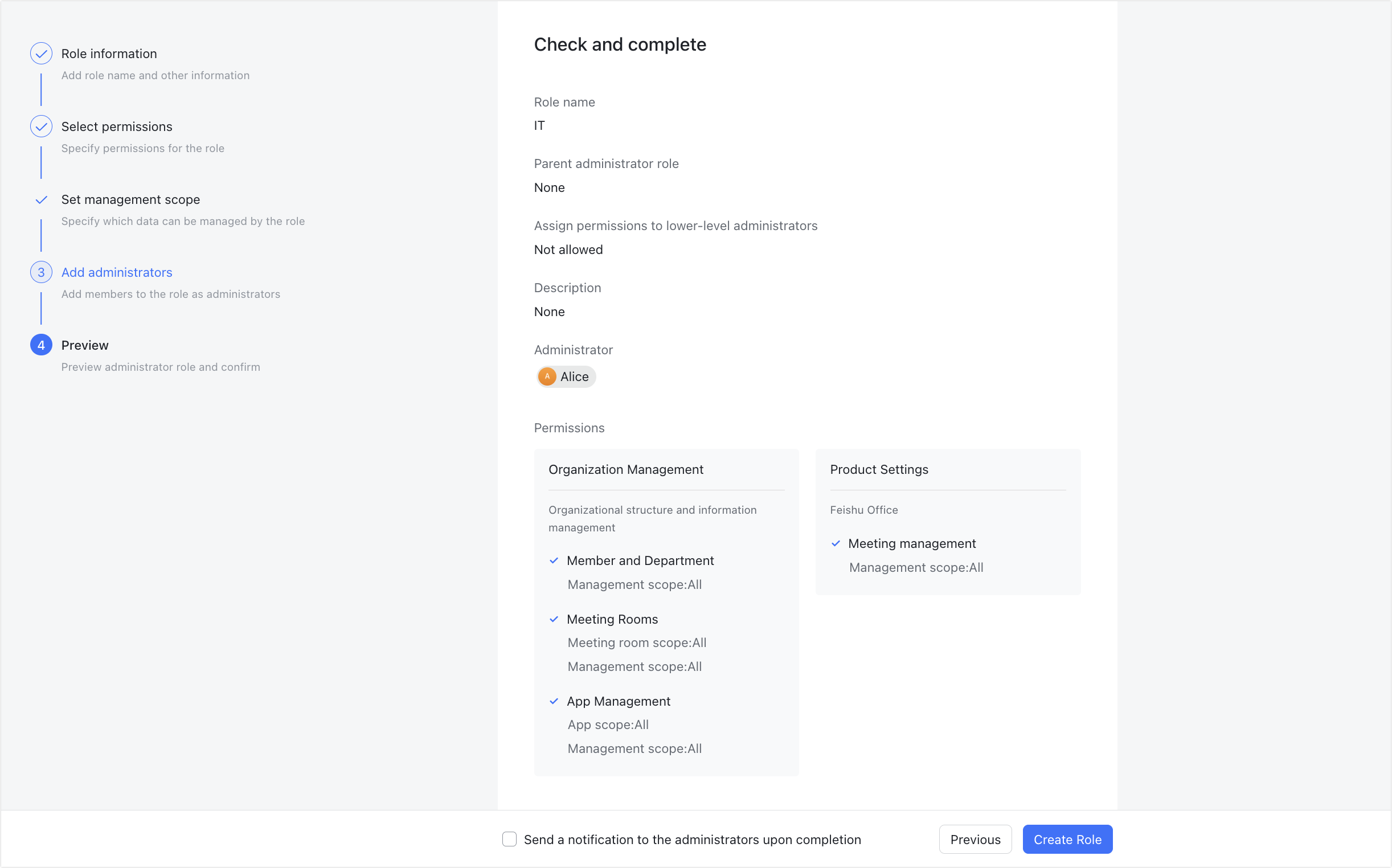 Admin | Add administrators and create administrator roles