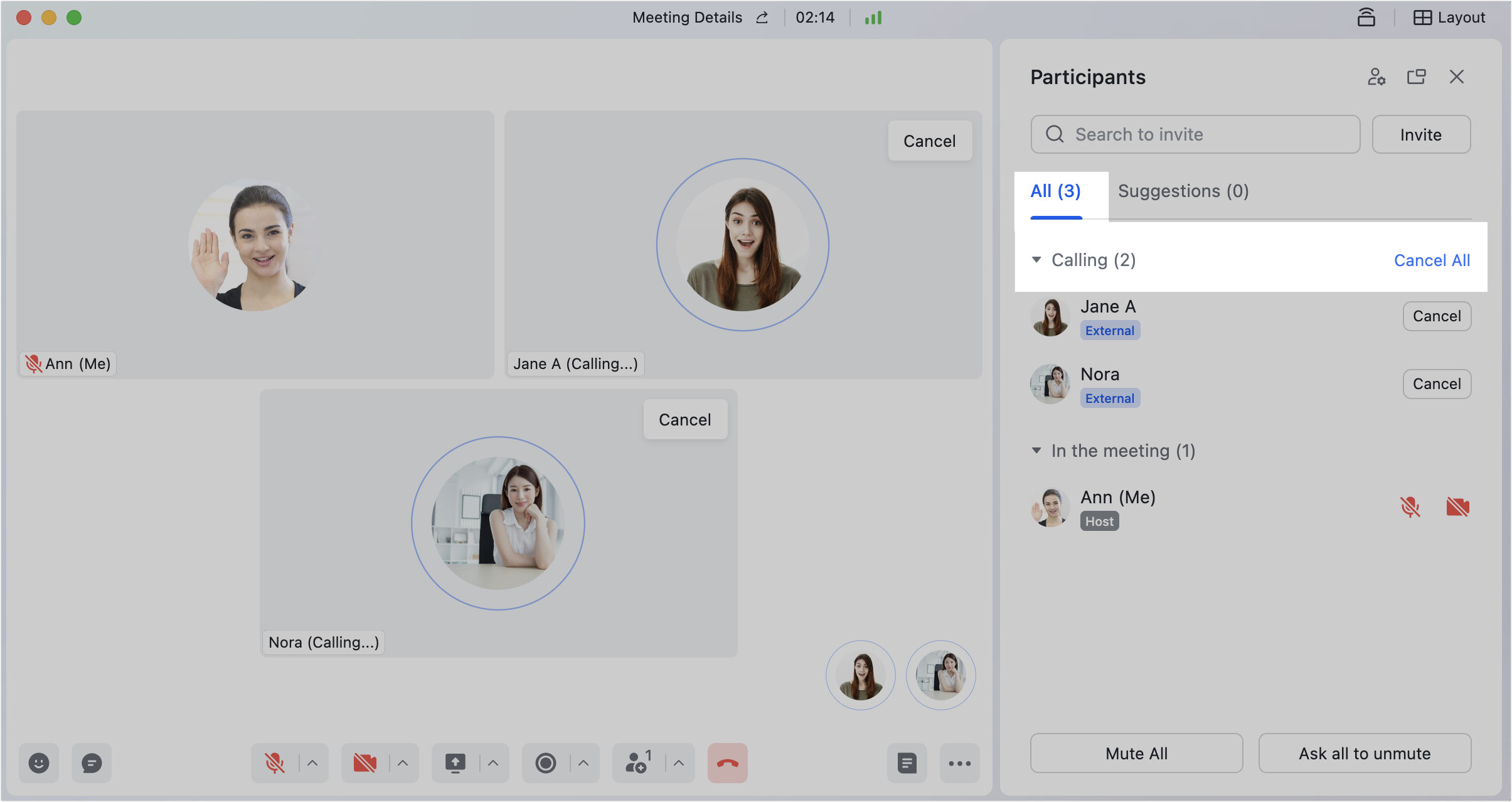Invite people to join during a meeting