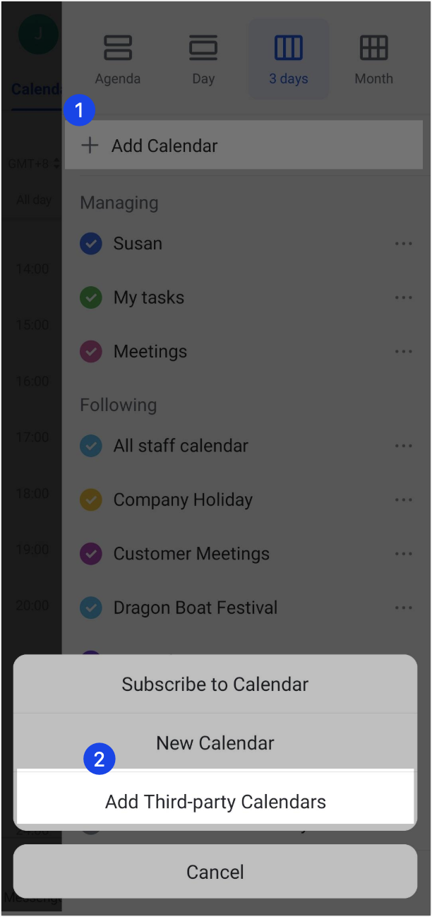Perform a one-way sync from Google Calendar to Feishu Calendar