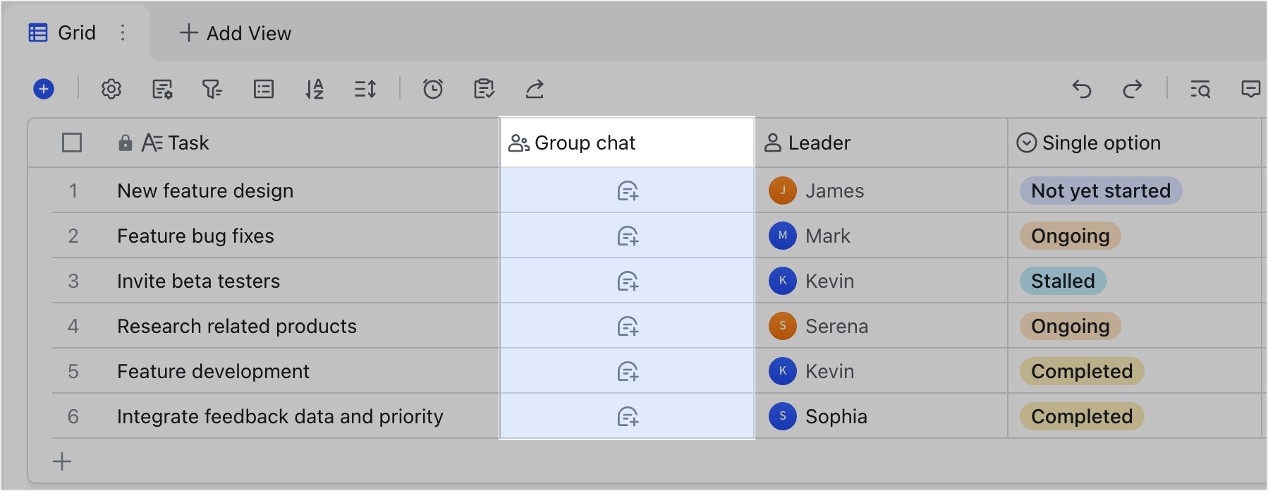 Use group fields in Base