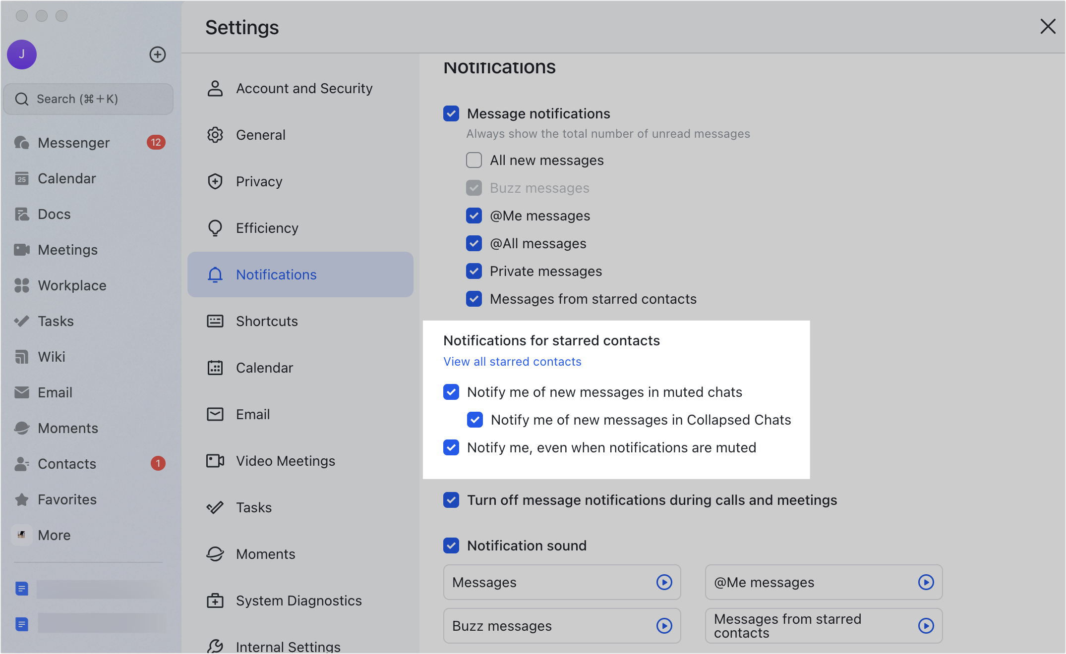 Set up message notifications