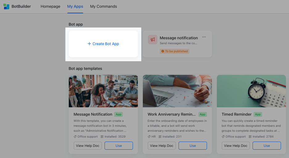 Overview of bot apps