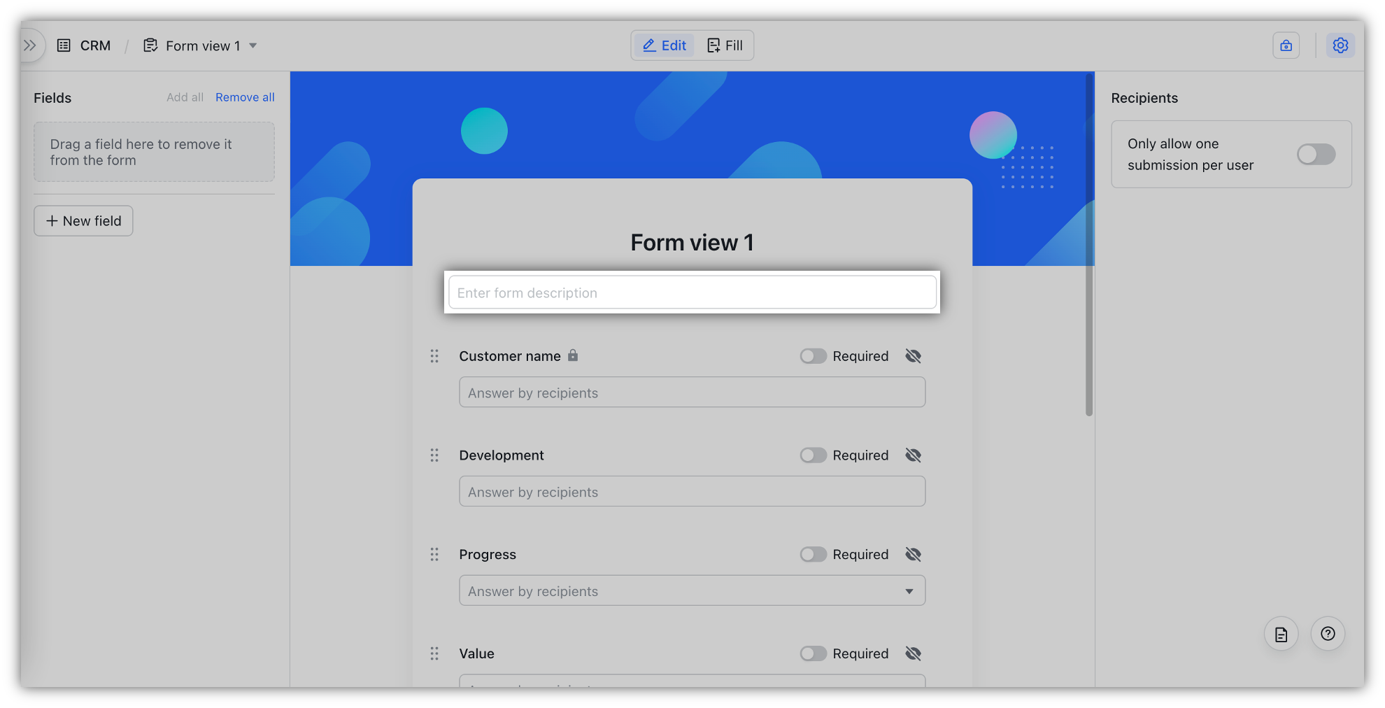 Use form views in Base