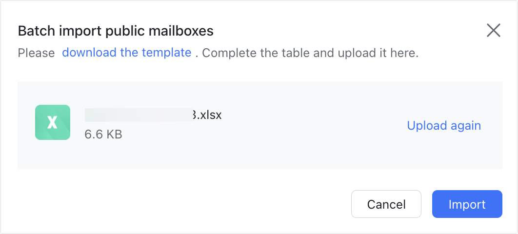 Admin | Batch import or export public mailboxes