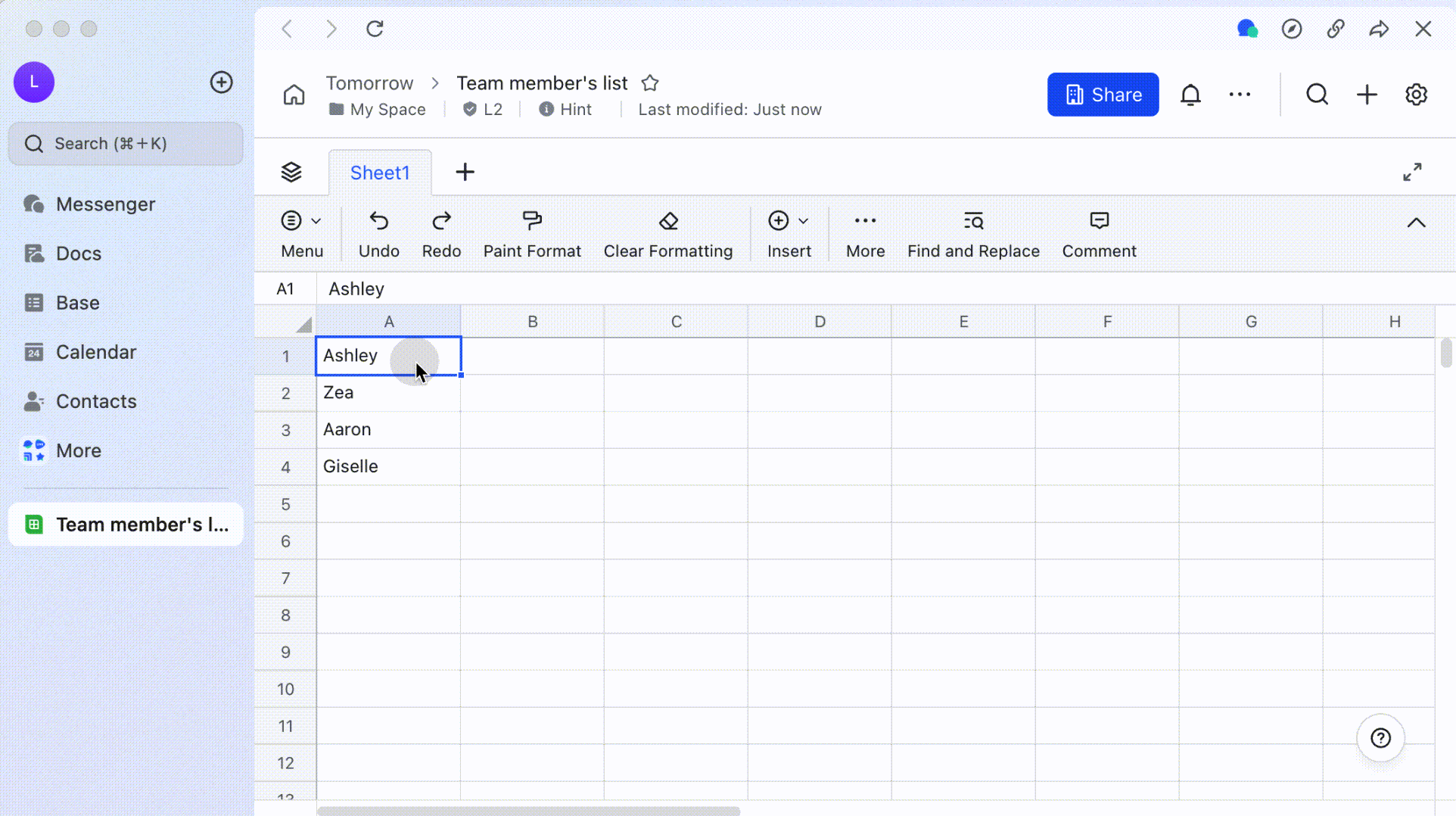 Copy and paste from spreadsheets to add members in bulk