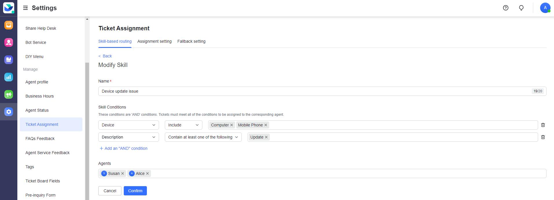 Configure Help Desk pre-inquiry forms