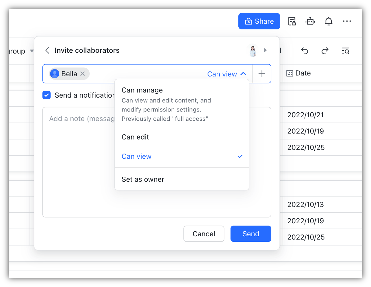 Base use case: Configure different permissions for different roles