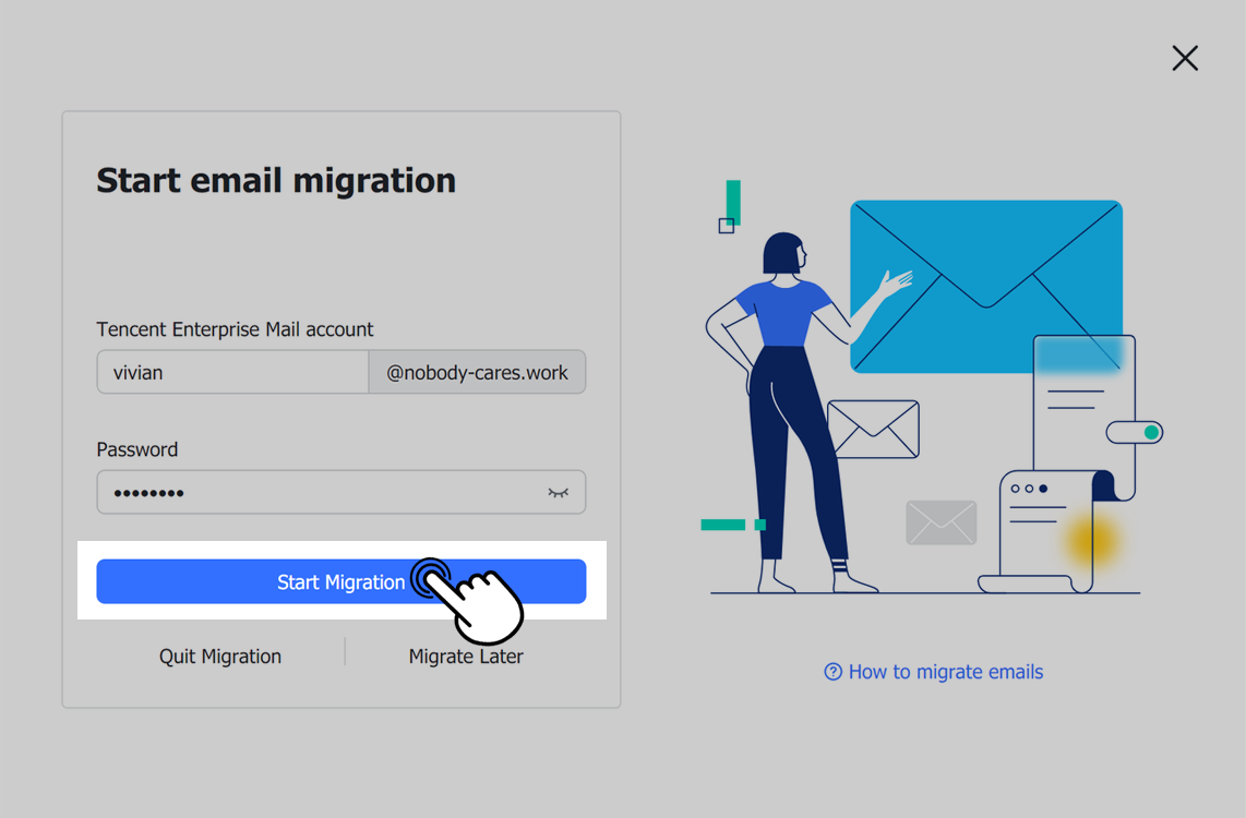 Migrate emails
