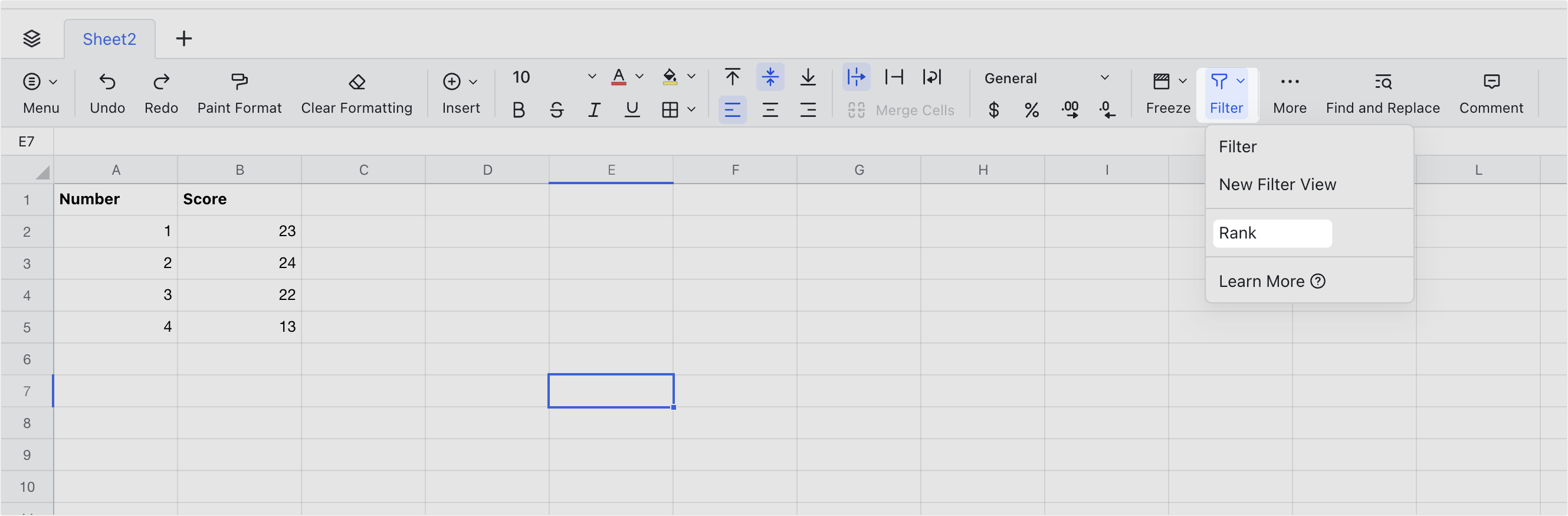 Use filter views in Sheets