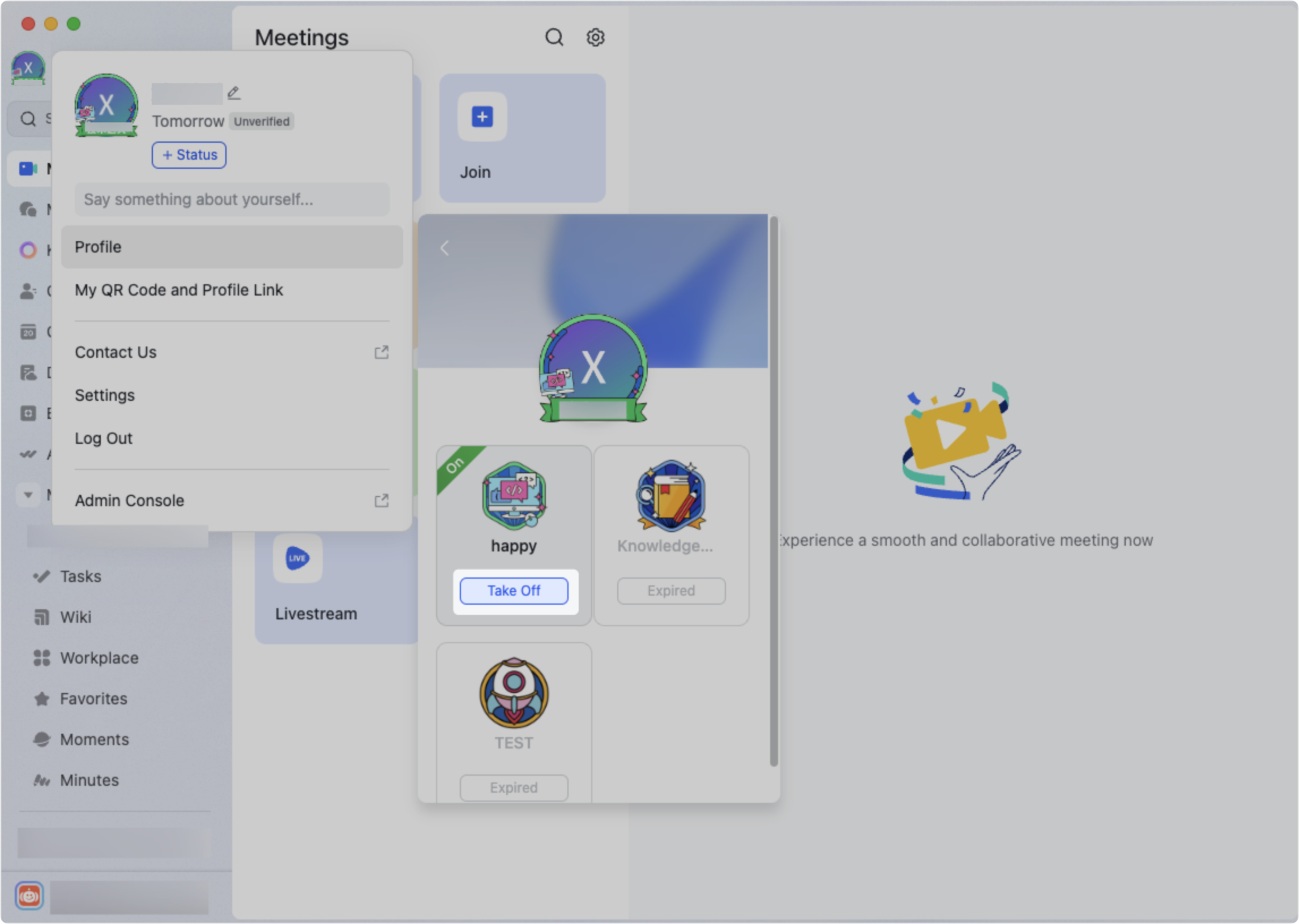 Wear or remove badges