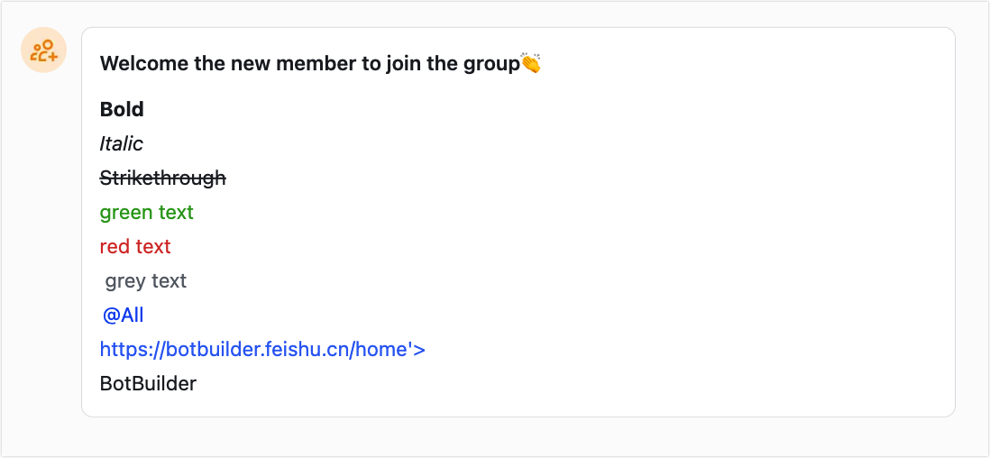 Use Markdown in messages