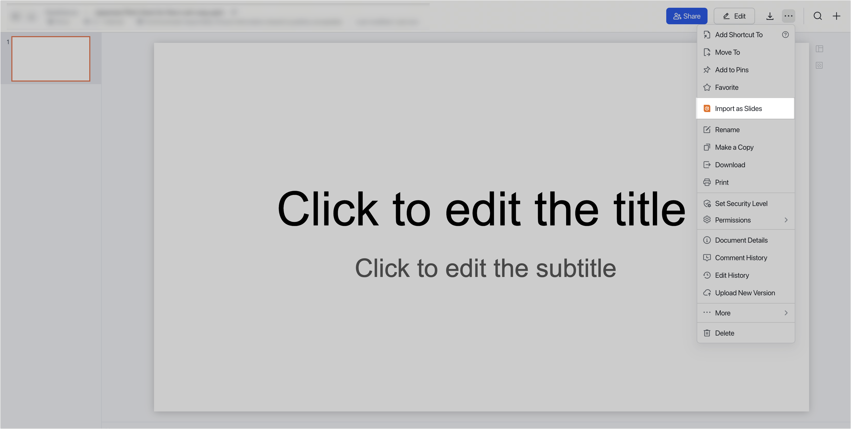 Convert PPTX files into Slides files