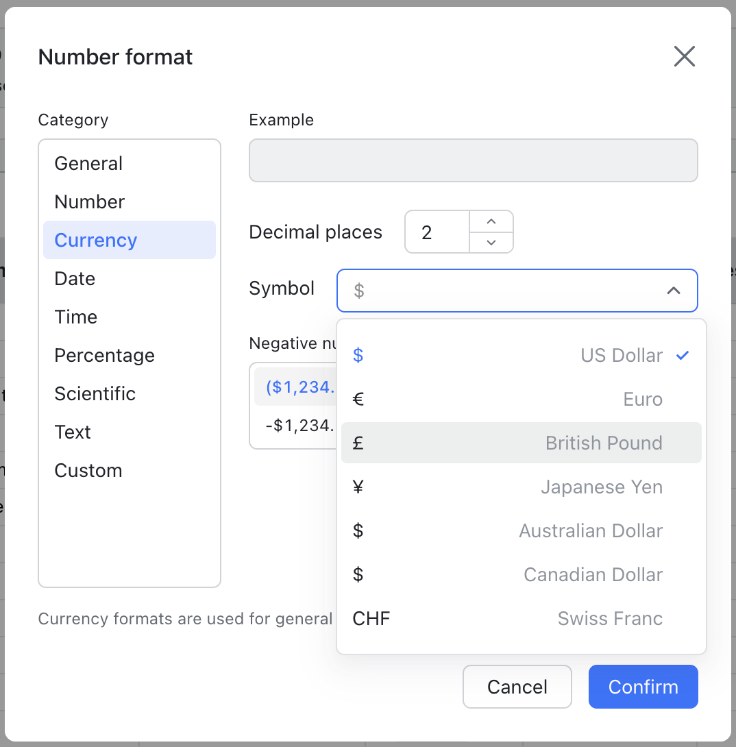 Change Number Format In Sheets