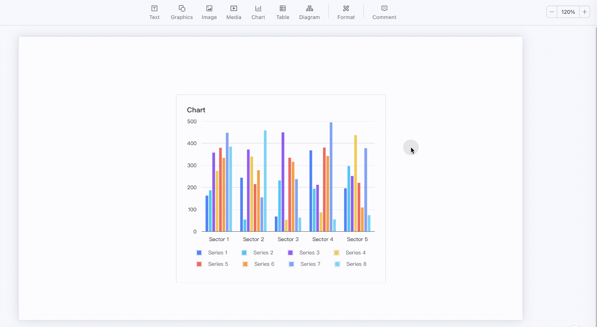 Add charts to slides