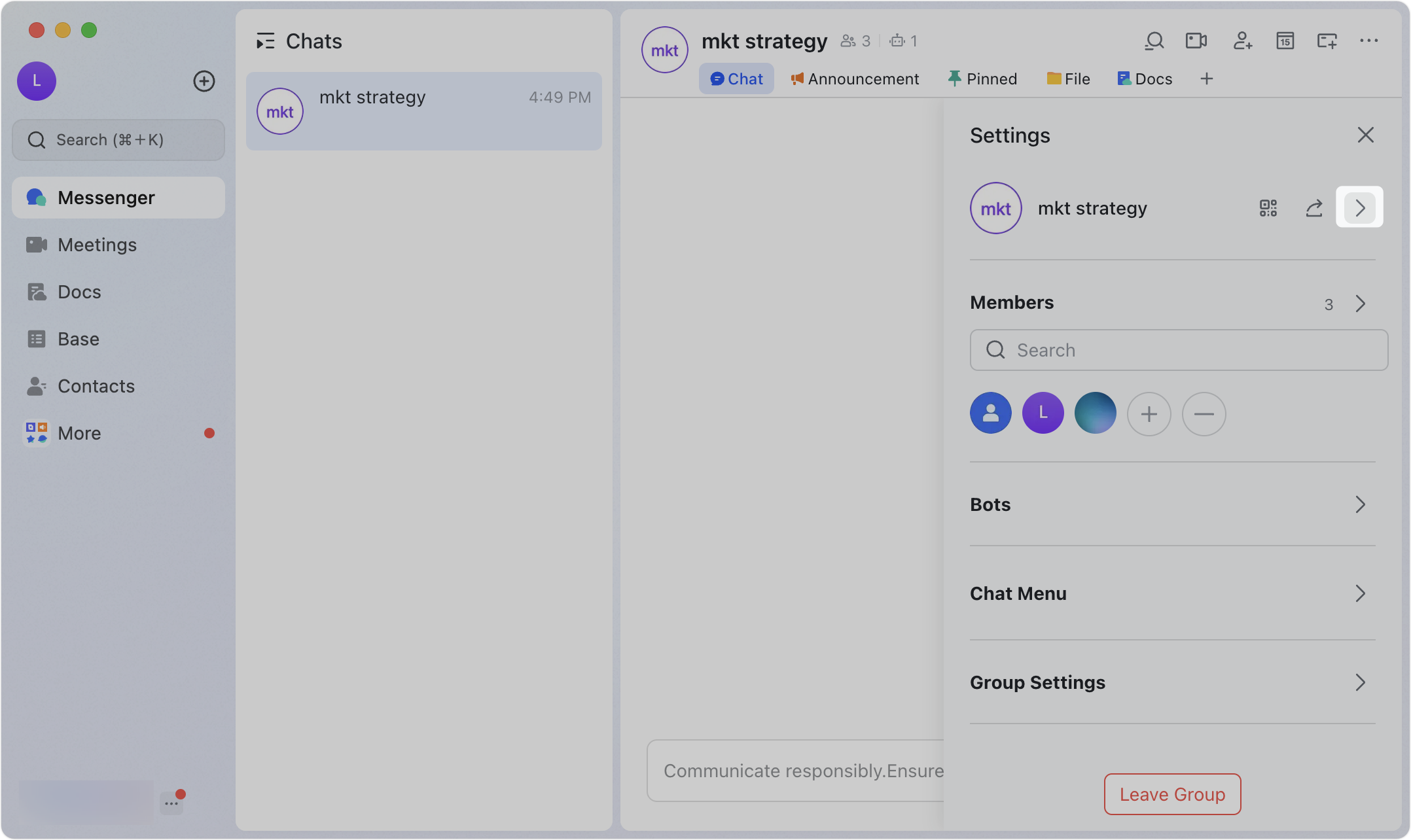 Edit group information