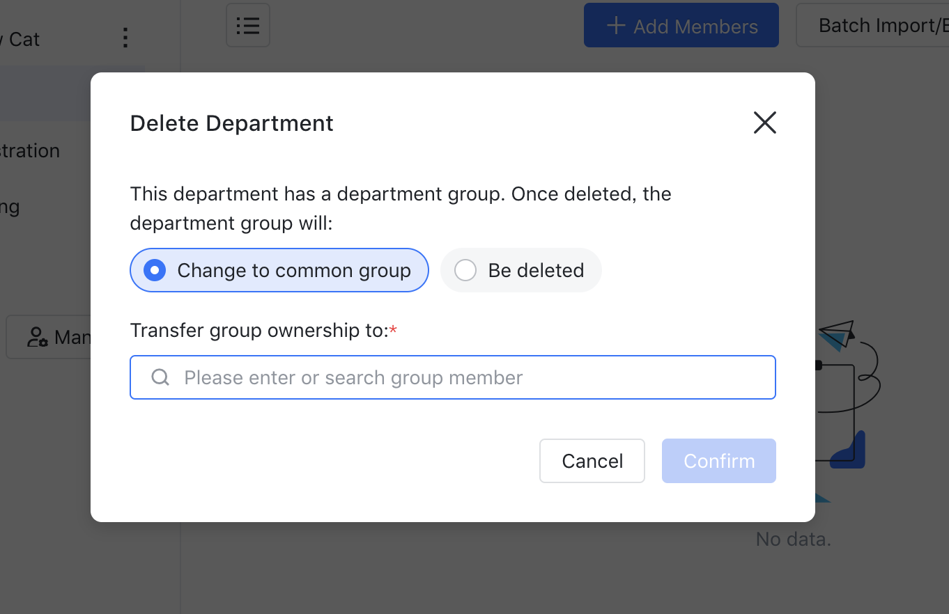 Admin | Create departments and department groups