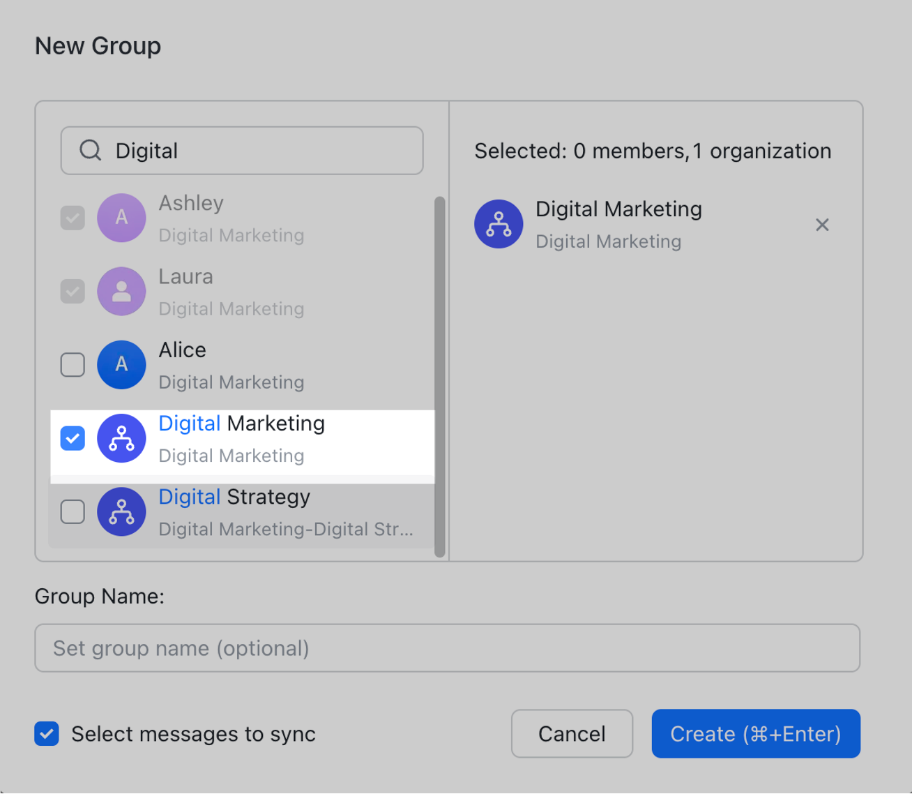Create a group chat