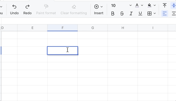 ADDRESS function for Sheets