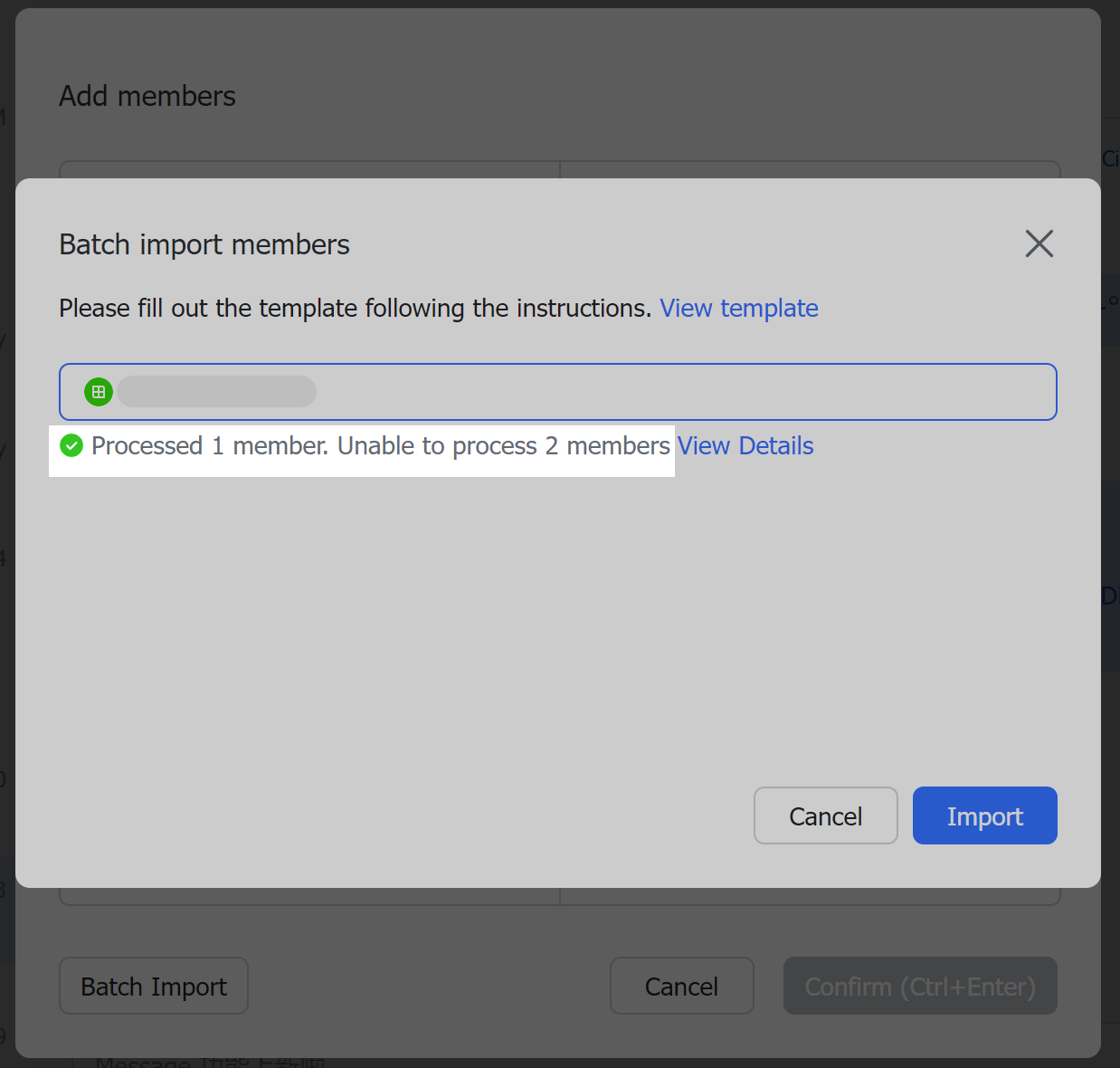 Batch import members to a group