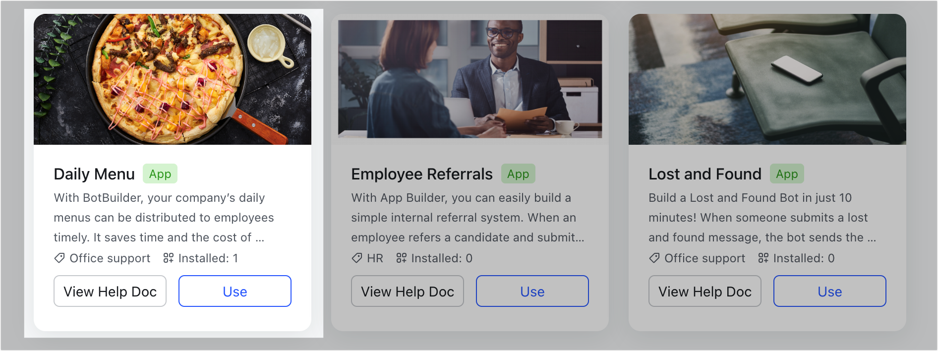 Use the Daily Menu bot