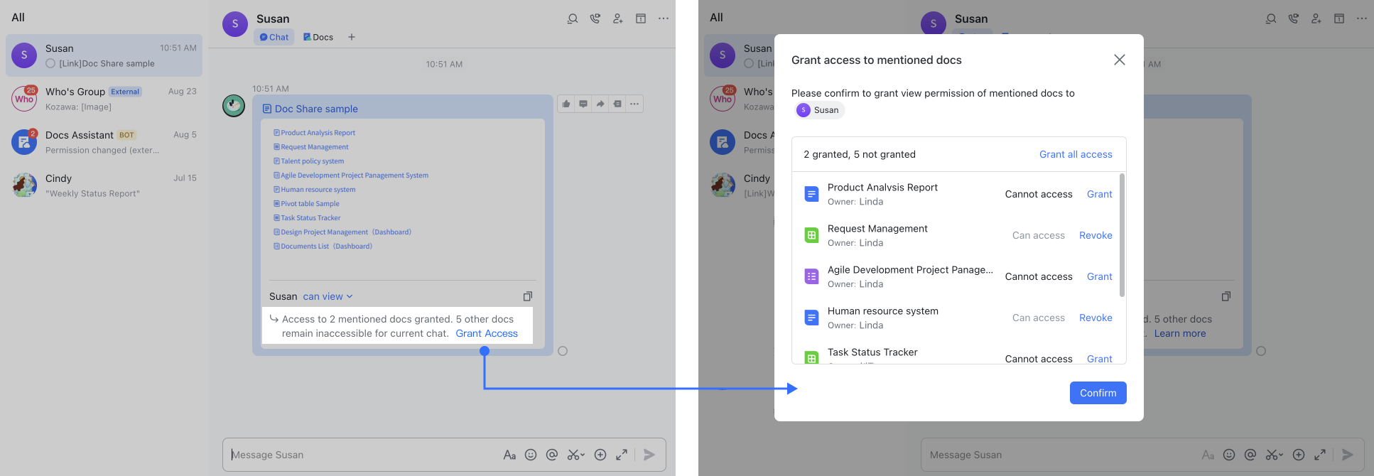 Share Docs and invite collaborators