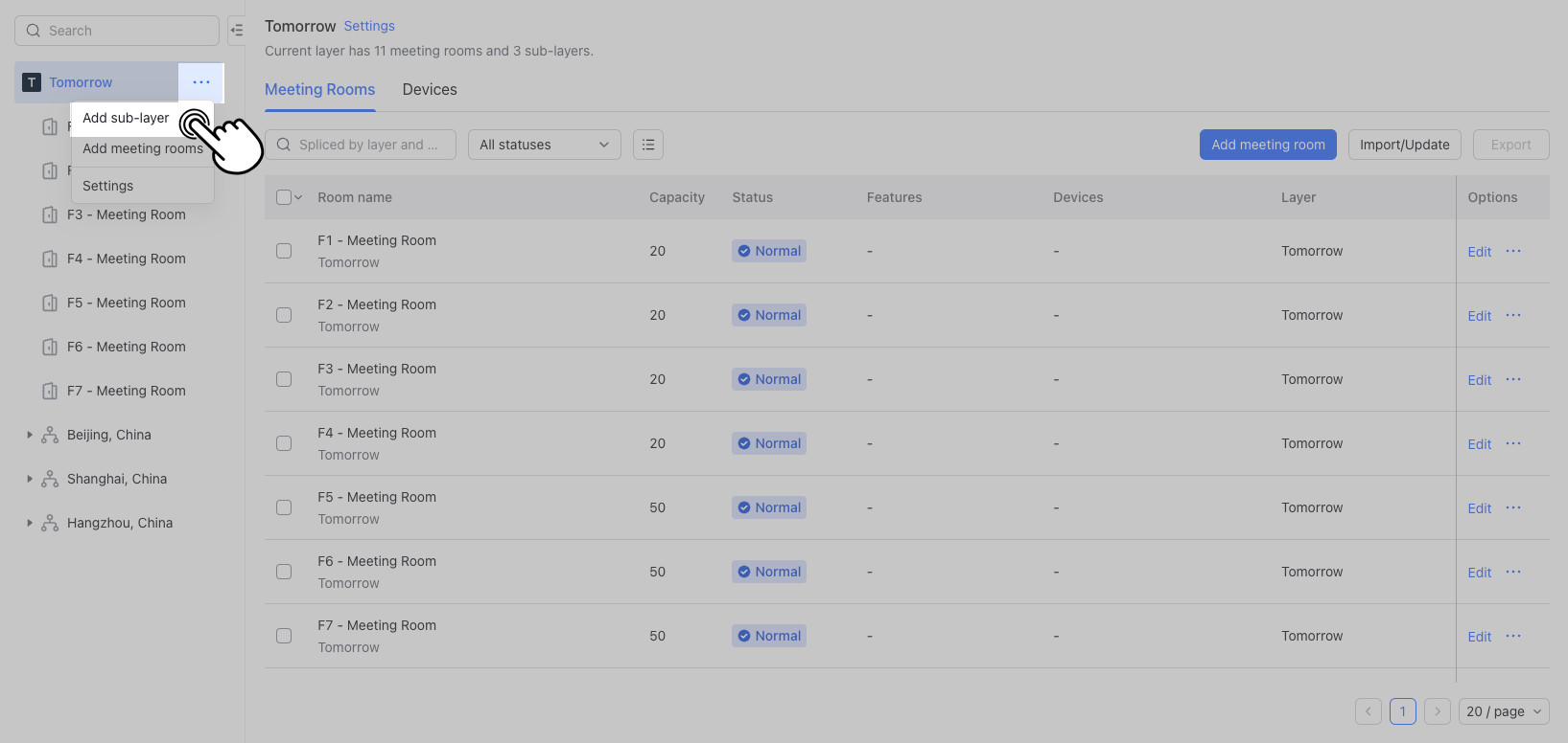 Admin | Add, edit, and delete meeting rooms Admin | Add, edit, and delete meeting rooms