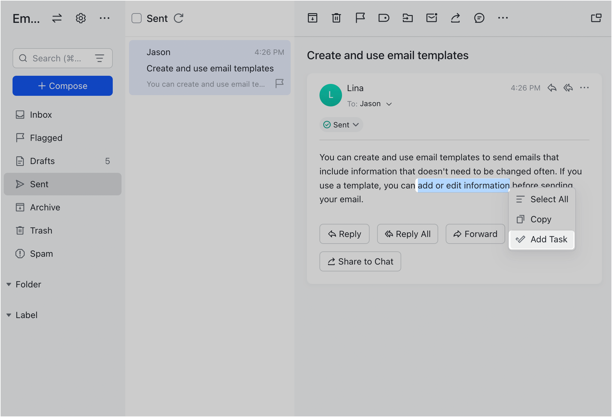 Create tasks