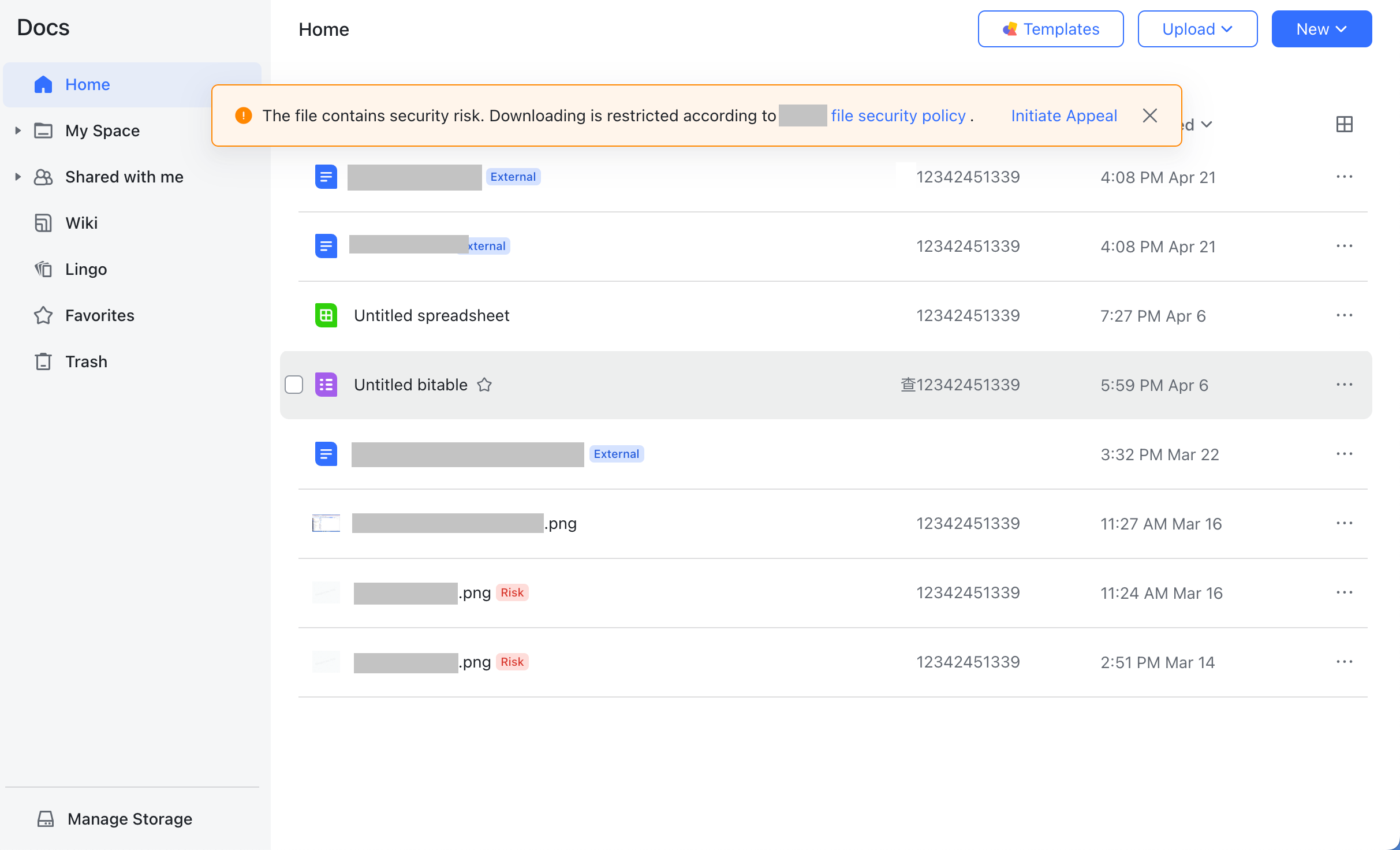 Admin | Set up file security detection