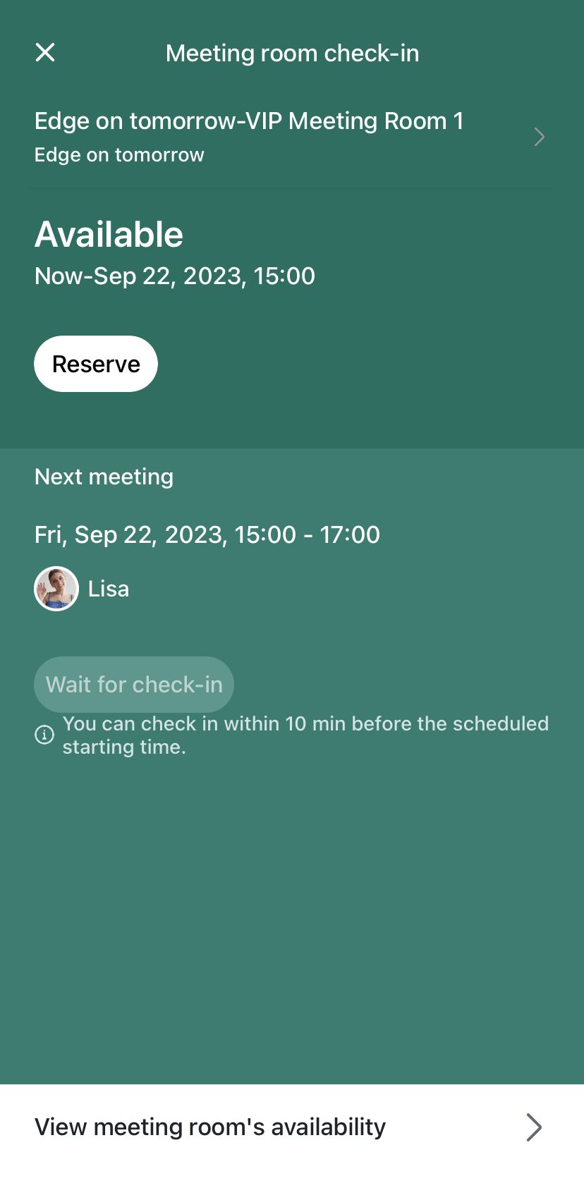 Check in or reserve a room with QR code