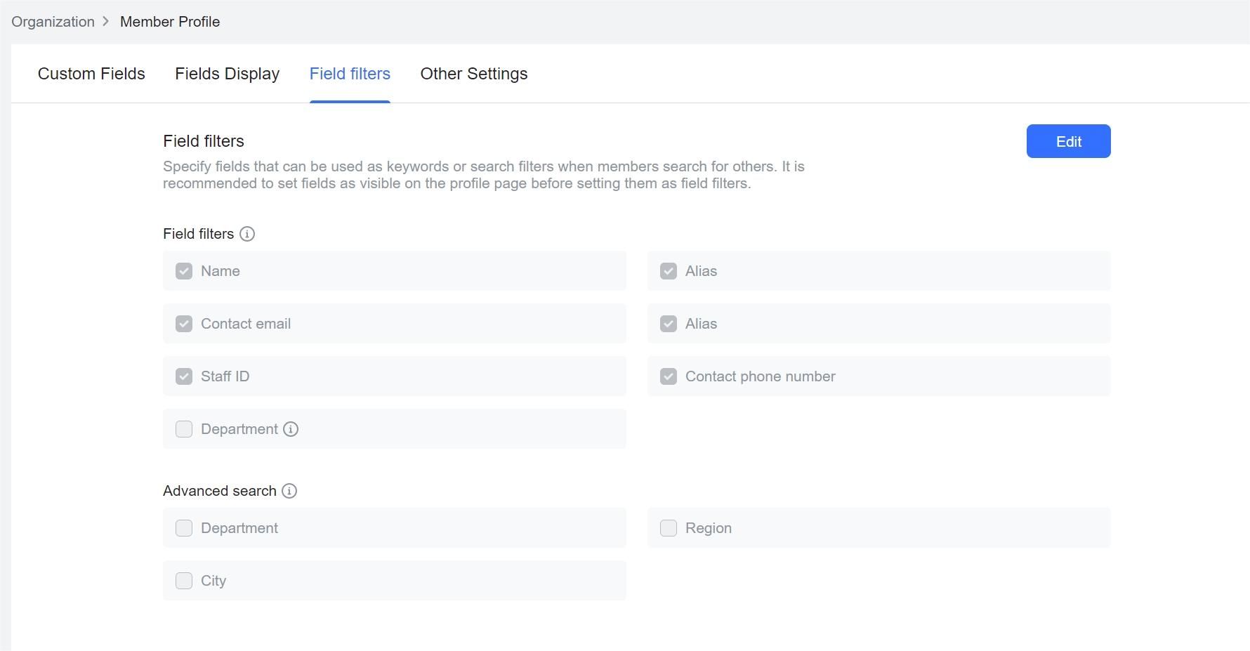 Add custom fields to matching fields