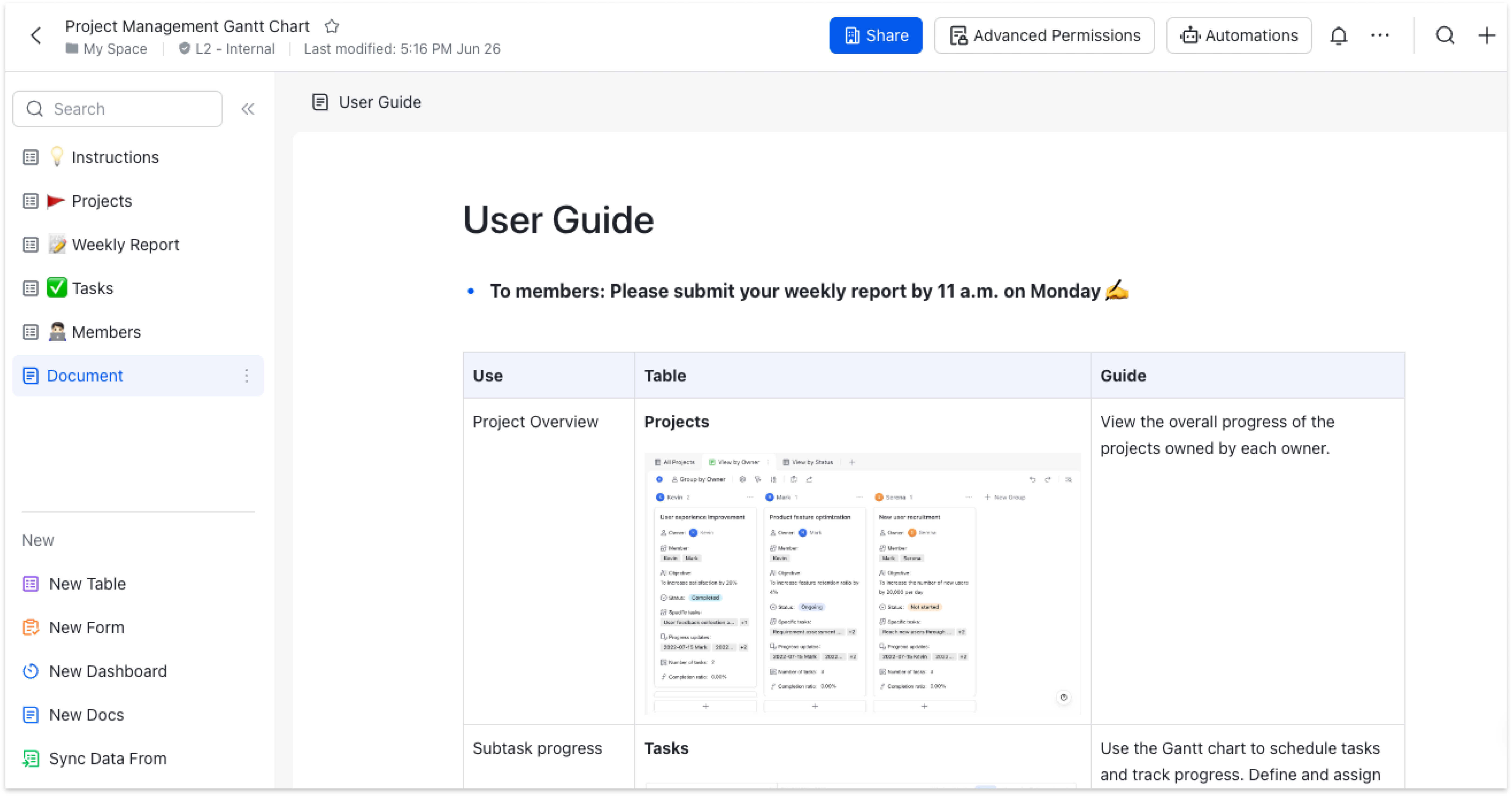 Add a document page in Base