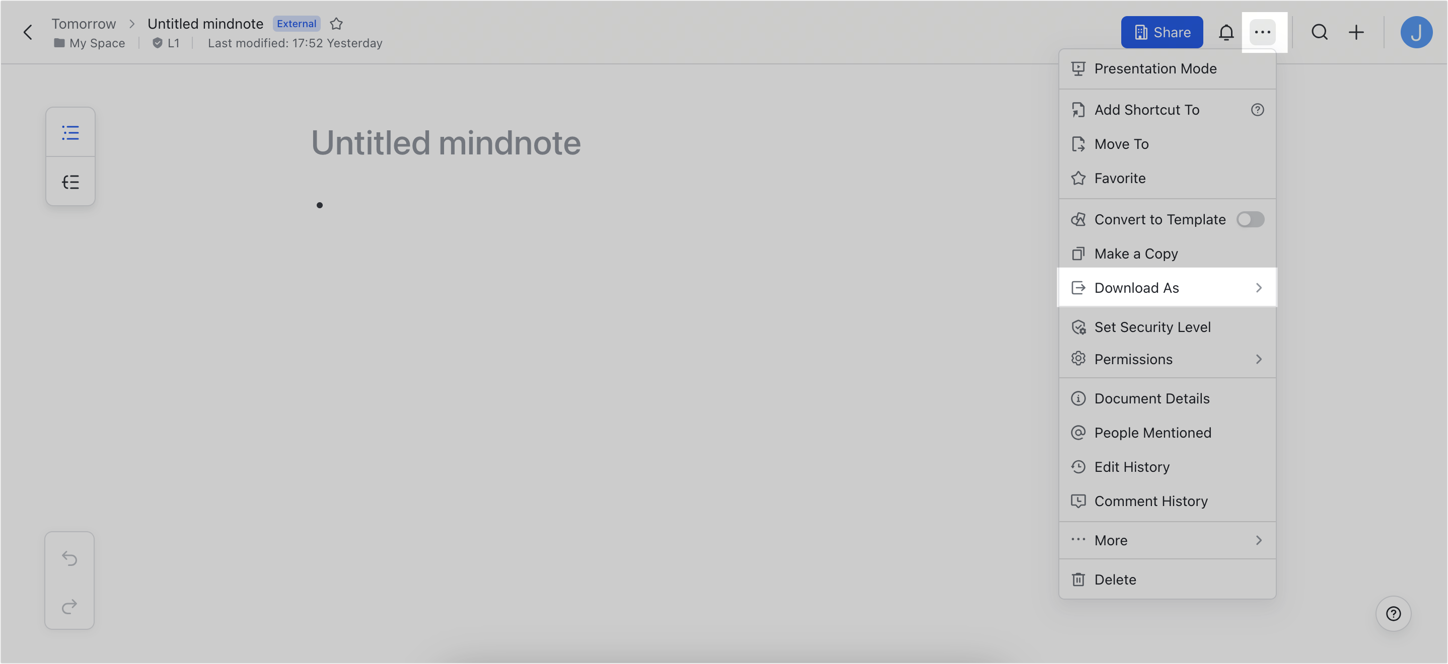 Download documents and folders to your device