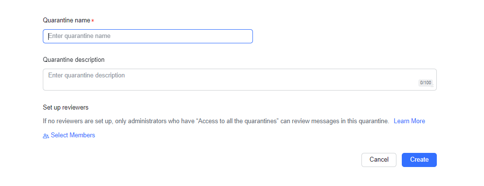 Admin | Quarantine management