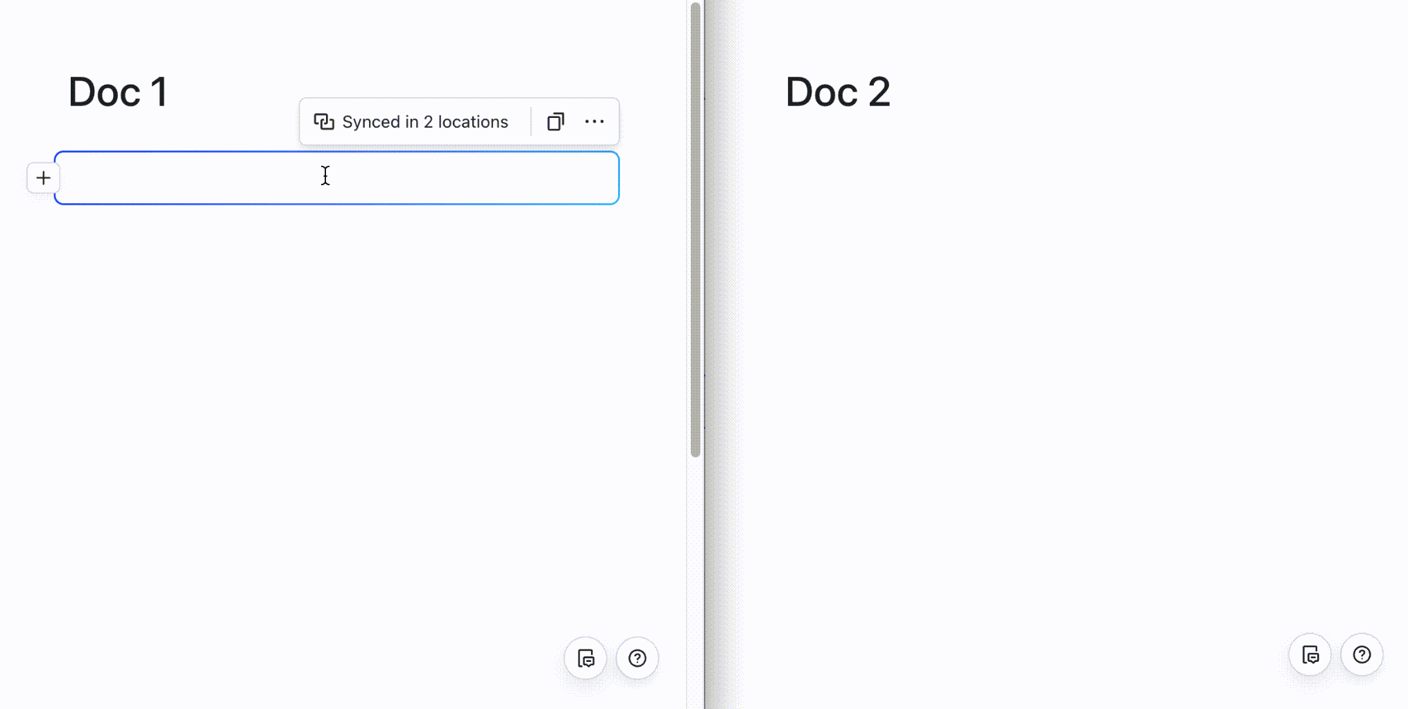 Use synced blocks in Docs