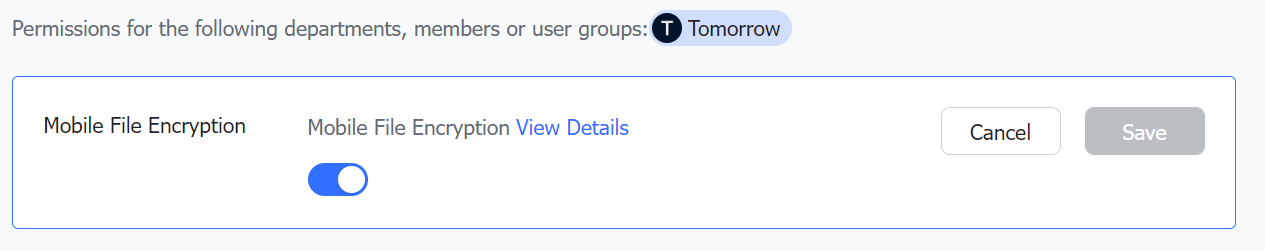 Admin | Activate file encryption for mobile devices