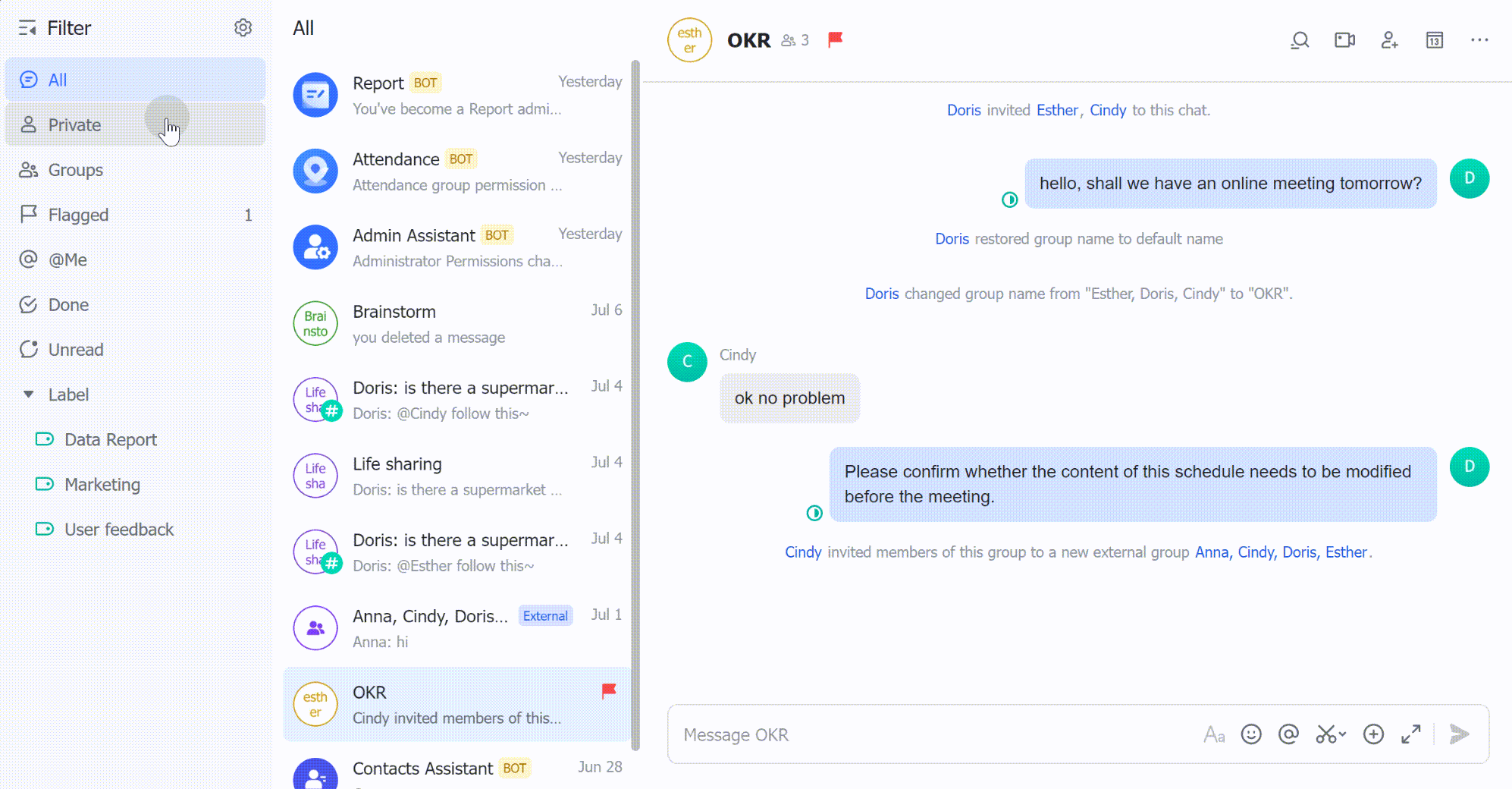 Messenger Change Log