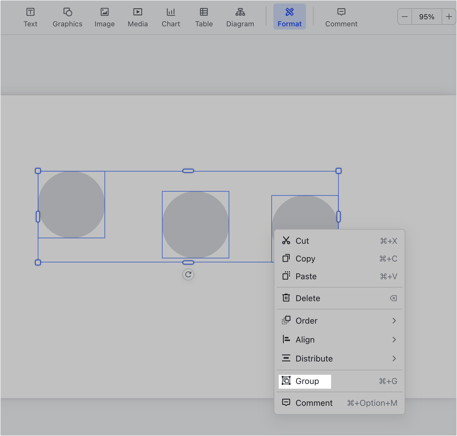 Format objects on slides