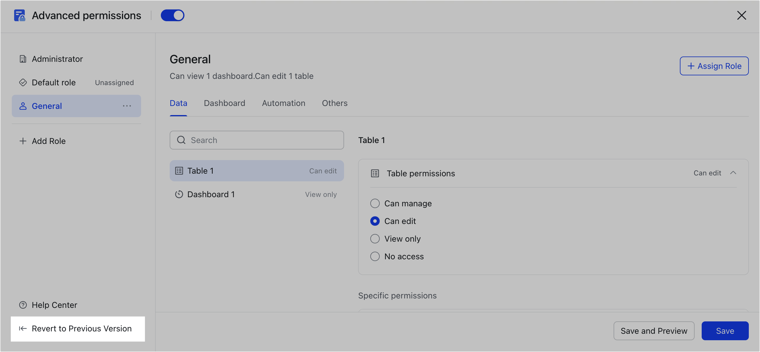 Overview of new advanced permissions in Base