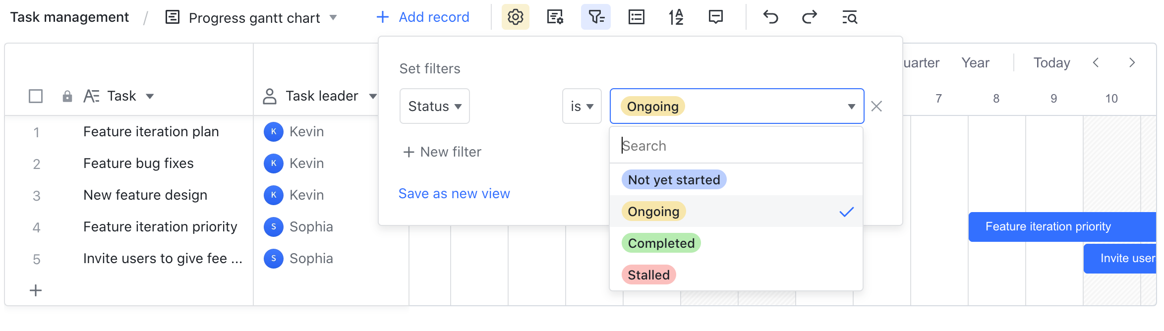 Group and filter in Base
