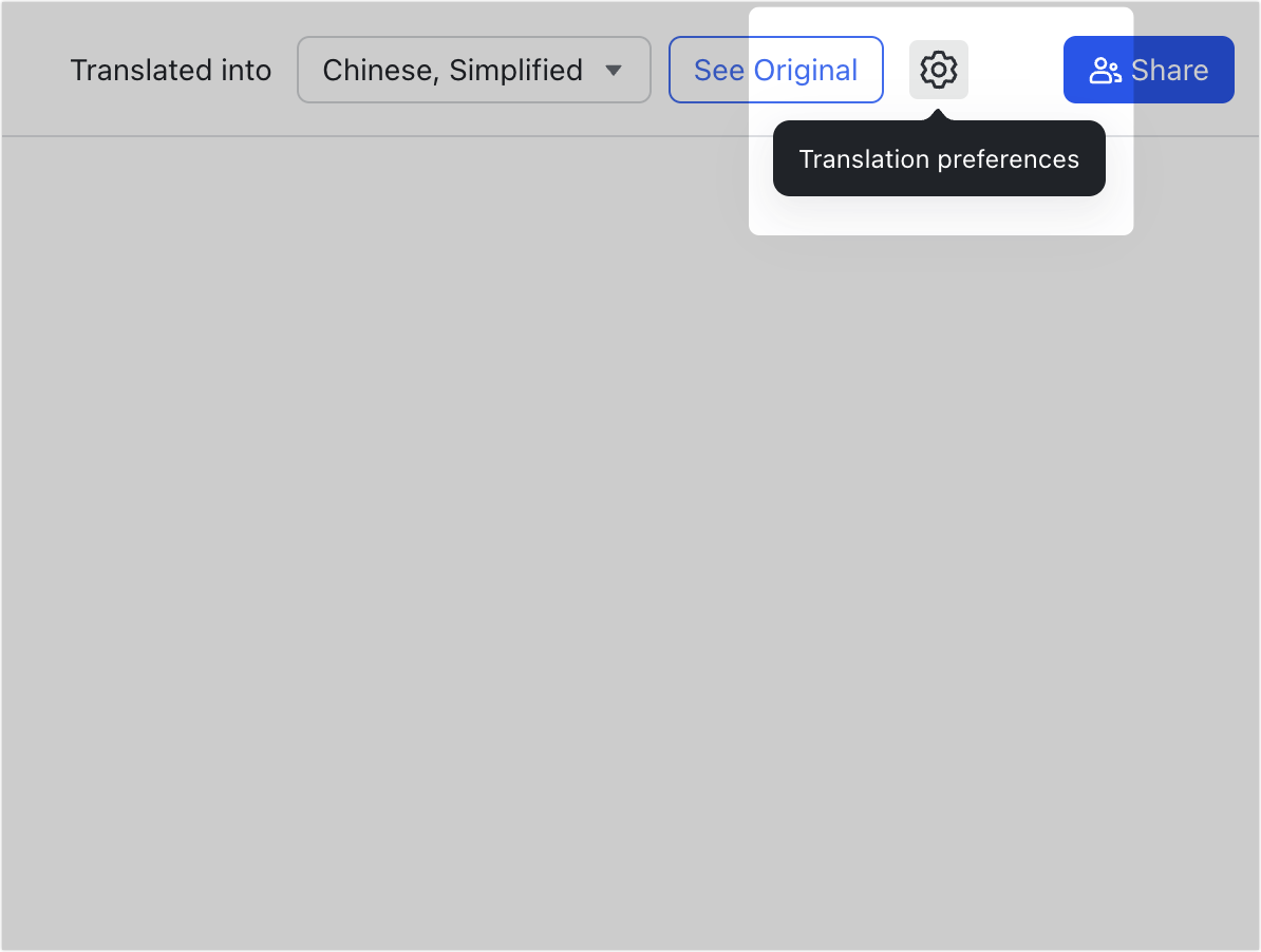 Use the translation function in Docs