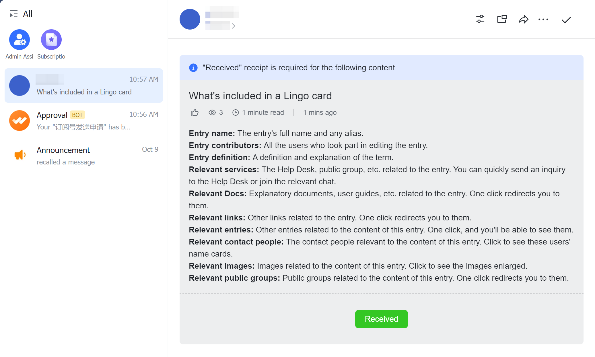 Set up "Label as read" for Broadcasters messages