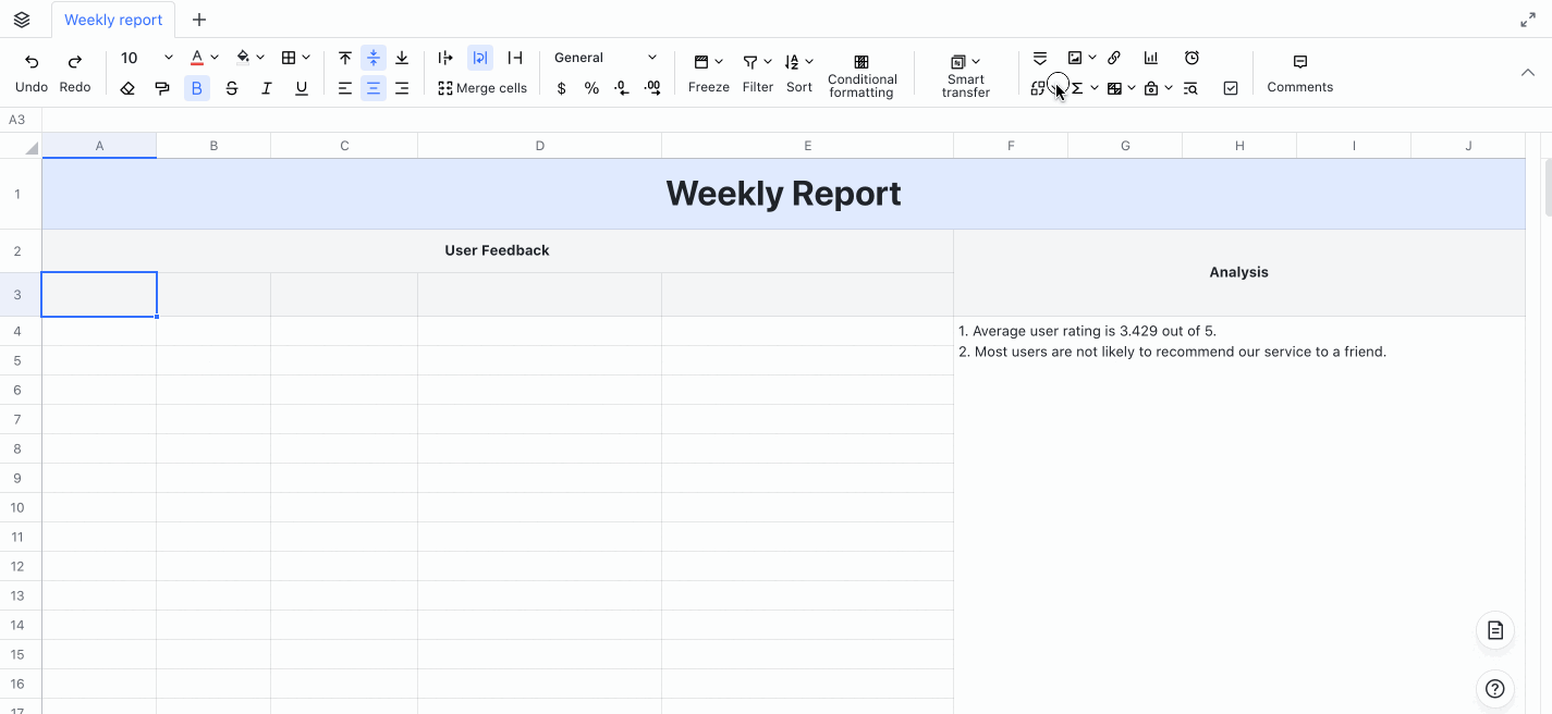 Use data reference in Sheets