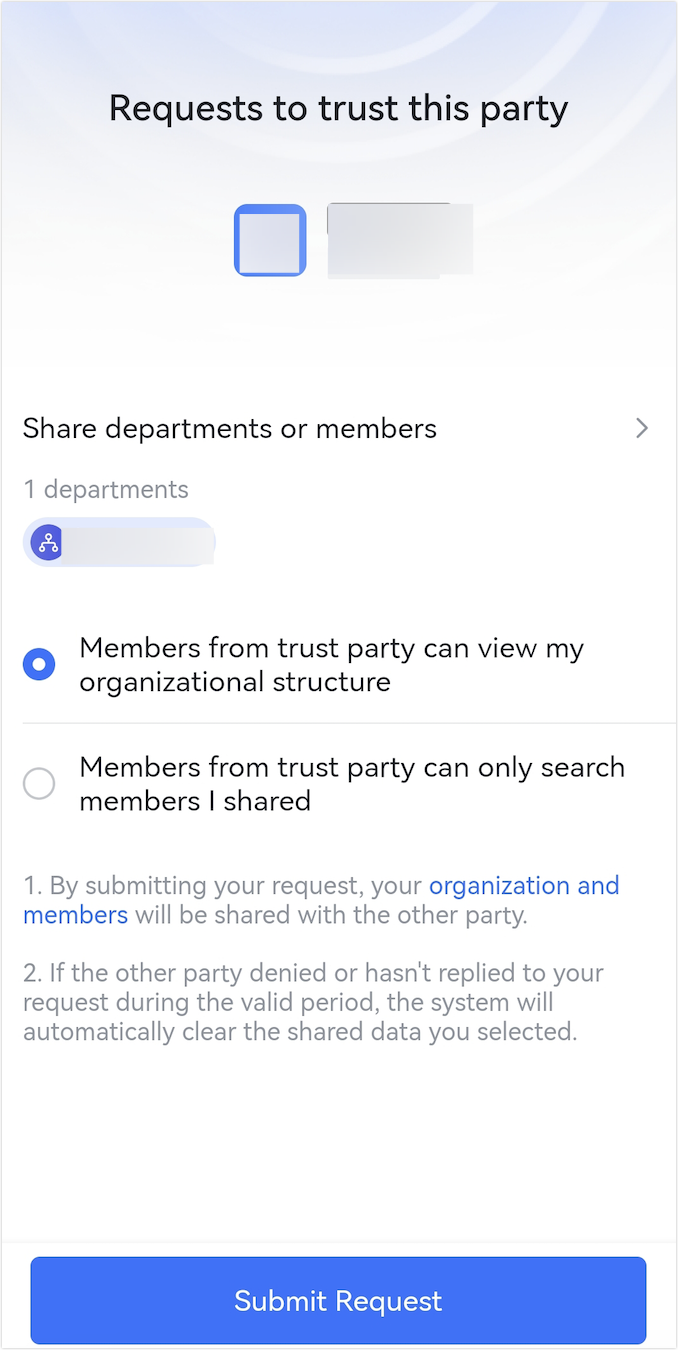 Admin | Establish and manage a trusted-party relationship